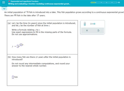 Solved Exponential And Logarithmic Functions Writing And