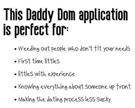 Ddlg Daddy Dom Application Littlespace Dating For Ageplay And Bdsm