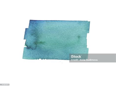 손으로 그린 추상수채채 젖은 청록색 녹색과 파란색 브러시 스트로크 흰색 배경에 격리 가득 찬에 대한 스톡 벡터 아트 및 기타 이미지 가득 찬 개념 거친 Istock