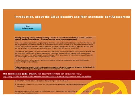 Assessment Dashboard Cloud Security And Risk Standards Template Excel Xls