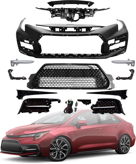 Yhb Complete Front Bumper Cover Grille And Fog Light Kit