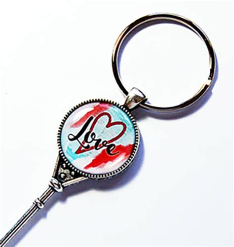 Love Keychain Keyring Love Key Ring Gift Under Keychain Large Key Stocking Stuffer