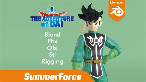 Popp Dragon Quest The Adventure Of Dai 3d Model Rigged Cgtrader