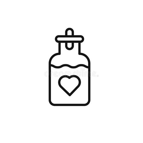Love Elixir Icon Logo Sign Vector Outline Stock Vector Illustration