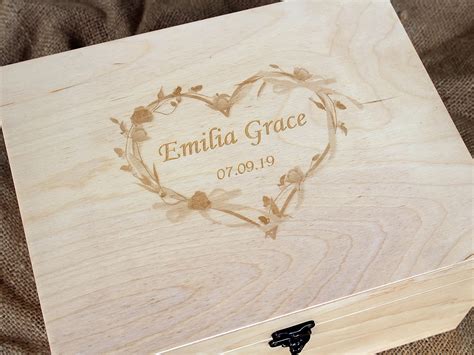 Personalized Keepsake Box Custom Memory Box Personalized Etsy