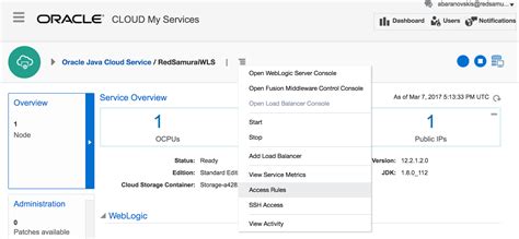 Andrej Baranovskij Blog Oracle Java Cloud How To Create Access Rule For Managed Server