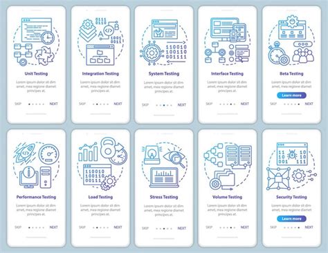 Premium Vector Software Testing Onboarding Mobile App Page Screen Vector Template