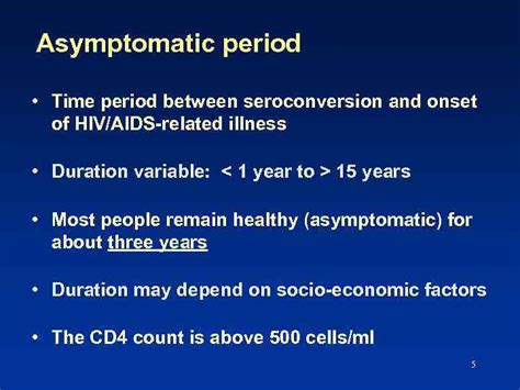 Phases Of Hiv Aids 1 Infection 2 Window Period