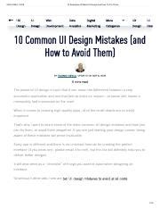 Common UI Design Mistakes How To Avoid Them Course Hero