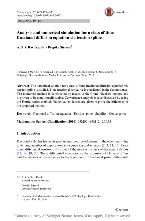 Analysis And Numerical Simulation For A Class Of Time Fractional
