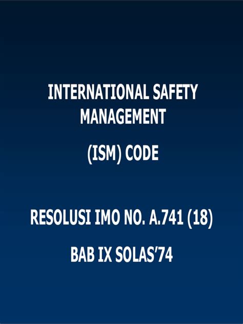 Ism Code 2002 Elemen 1 16 Final Pass Pdf