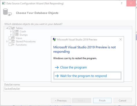 Data Source Configuration Wizard Is Not Responding When Adding New Data Source To An Sdk Style