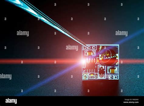 Microchip On A Printed Circuit Board Stock Photo Alamy