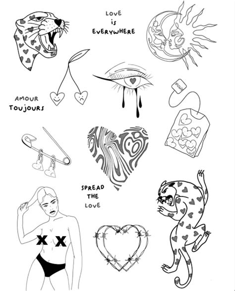 Pre Made Tattoo Stencils Ready To Use Tattoo Stencils Tattoo Etsy