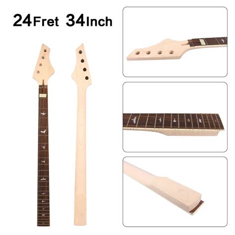 일렉트릭 기타베이스 넥 24 프렛 34 인치 메이플 로즈 우드 핸드메이드 미완성 B5기타 구성품 And 액세서리 Aliexpress
