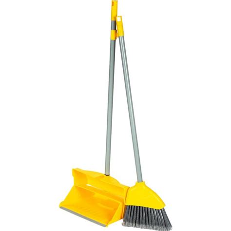 Комплект для уборки Hillbrush метла с совком желтый (рукоятки 900 мм ...