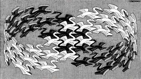 Mc Eschers Birds Tessellation Mc Escher Drawing By Mc Escher Fine