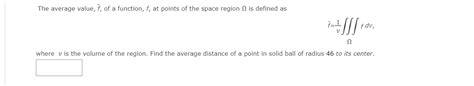 Solved The average value fˉ of a function f at points of Chegg