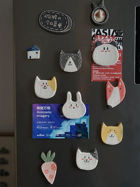 冰箱贴定制原创设计熊猫狐狸兔子猫家居陶瓷可爱日系趣味创意礼品 淘宝网 花瓣网