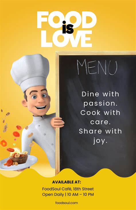 Free Food Poster Templates Editable And Printable