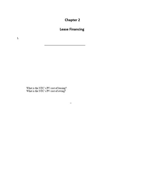 Assignment Question Ch2 Pdf Cost Of Capital Finance And Money