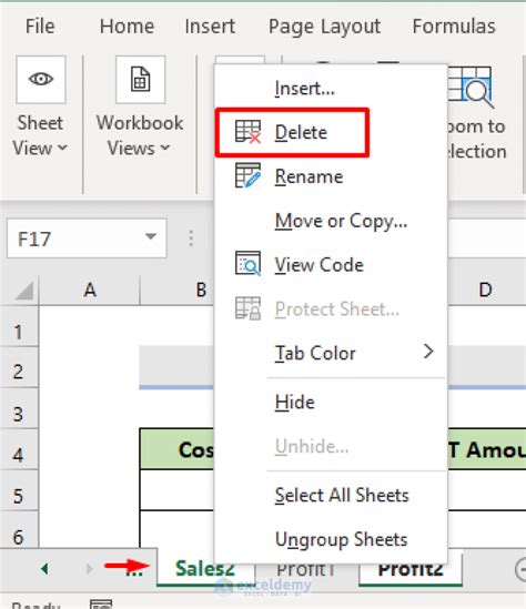 How To Delete Multiple Sheets In Excel 4 Ways Exceldemy