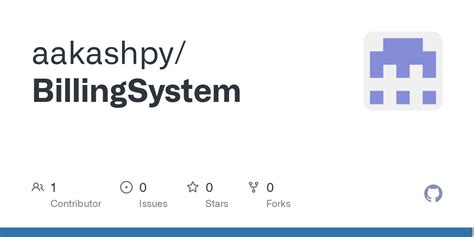 GitHub Aakashpy BillingSystem