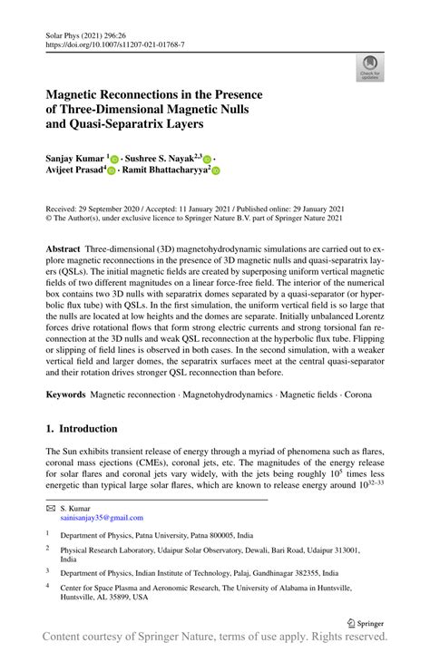Magnetic Reconnections In The Presence Of Three Dimensional Magnetic Nulls And Quasi Separatrix