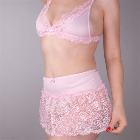 Pink Panther Lingerie Set Lingerie See Through X Rated Sissy Outfit