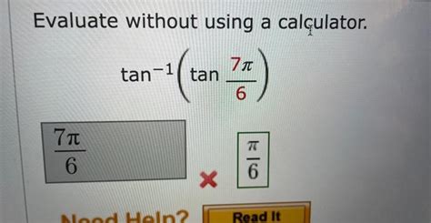Solved Evaluate without using a calçulator tan tan π π Chegg