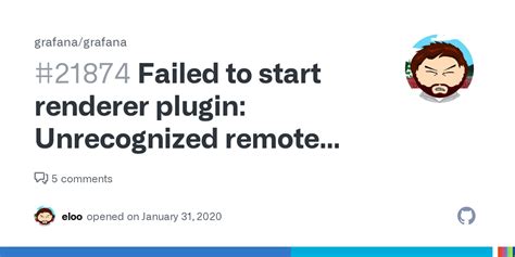 Failed To Start Renderer Plugin Unrecognized Remote Plugin Message