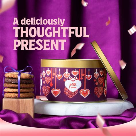 With Love Assorted Cookies Perfect Valentines Day Hamper Cookieman