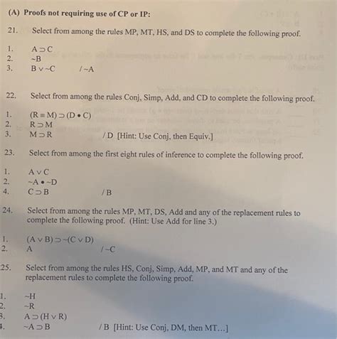 solved a proofs not requiring use of cp or ip 21 select