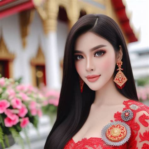 ปักพินโดย 💞🌿tavan🌿💞 ใน สาวสวยสวมใส่ชุดสีแดง
