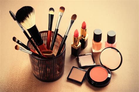 Premium Photo Decorative Cosmetics And Accessories For Makeup On