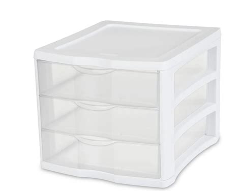Clear Plastic 3 Drawer Unit On Desktop With Clear Countertop Tiktok Shop