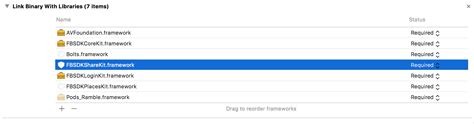 Swift Pods Frameworks In Red Unrecognized By Xcode Stack Overflow
