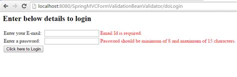 Spring Mvc Form Validation With Java Validation Api Javainsimpleway