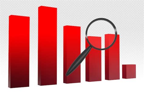 Premium Psd 3d Illustration Of A Red Graph