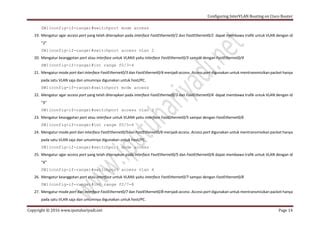 Configuring InterVLAN Routing On Cisco Router PDF