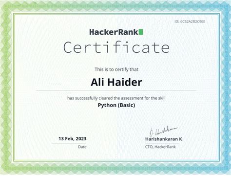 Im Happy To Share That Ive Obtained A New Certification Python Basic Ali Haider