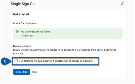 Enable Single Sign On Sso