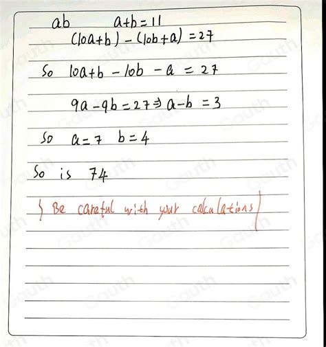 Solved The Sum Of The Digits Of A Two Digit Number Is 11 When The