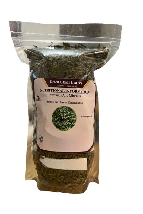 Dried Ukazi Leaves 100g Douty African