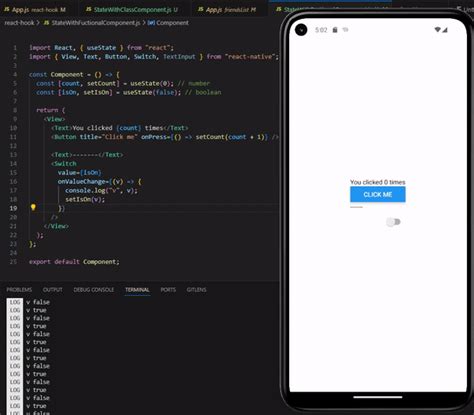Reactnative React Hooks Usestate