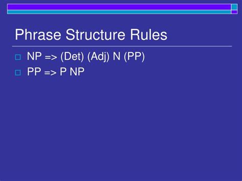 ppt phrase structure rules powerpoint presentation free download