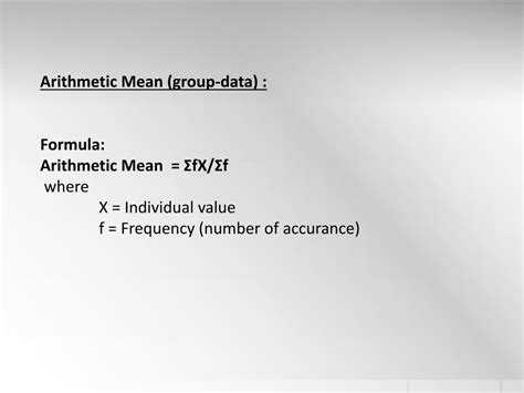 PPT Arithmetic Mean PowerPoint Presentation Free Download ID 6555789