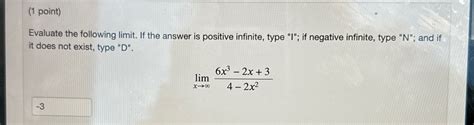 solved 1 ﻿point evaluate the following limit ﻿if the