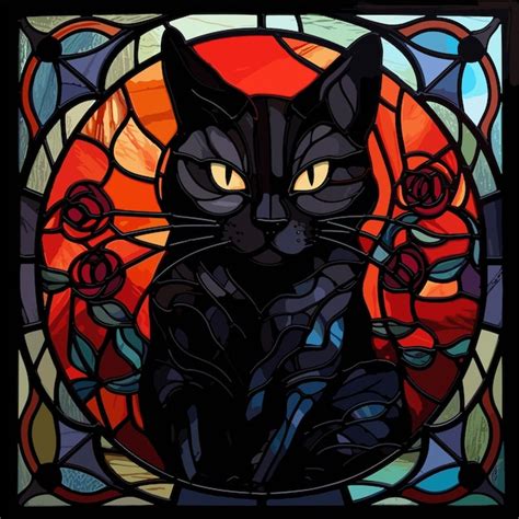 Stained Glass Cat Window At Donald Pray Blog