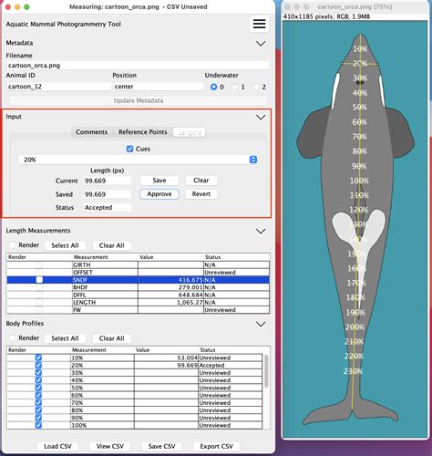 Input Panel Aquatic Mammal Photogrammetry Tool Input Panel Aquatic Mammal Photogrammetry Tool